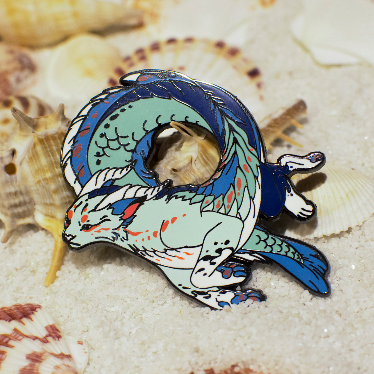 [Mythology] Coral Mishipeshu Pin [RETIRED] – Alchemy Art