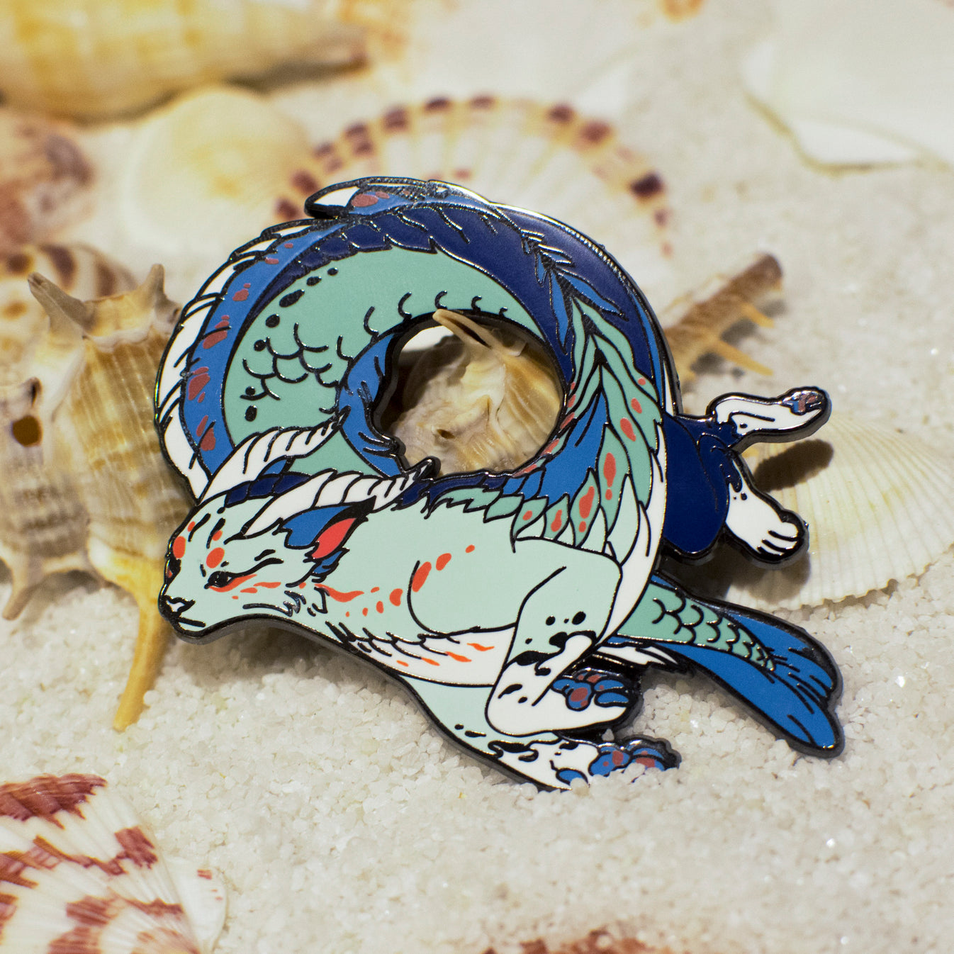 [Mythology] Coral Mishipeshu Pin [RETIRED] – Alchemy Art