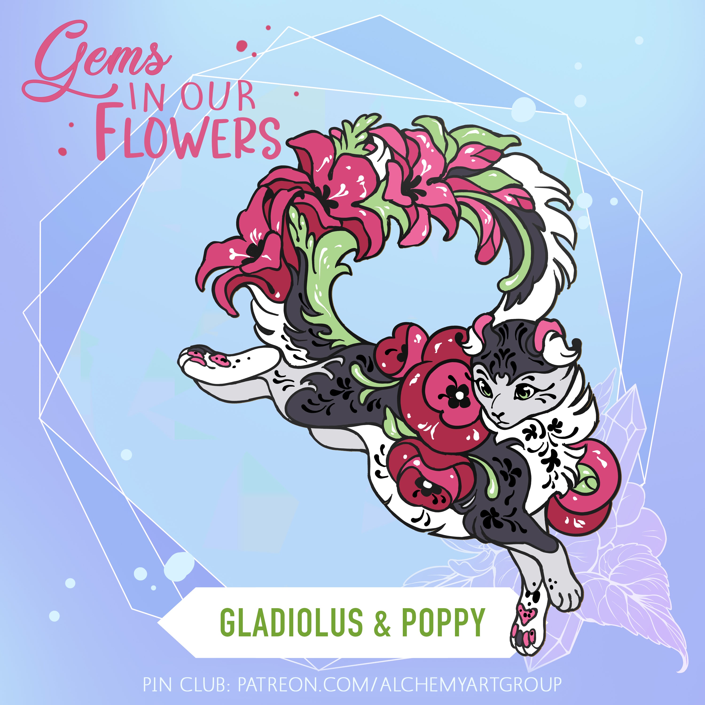 [Gems in our Flowers] Poppy - August Flower – Alchemy Art