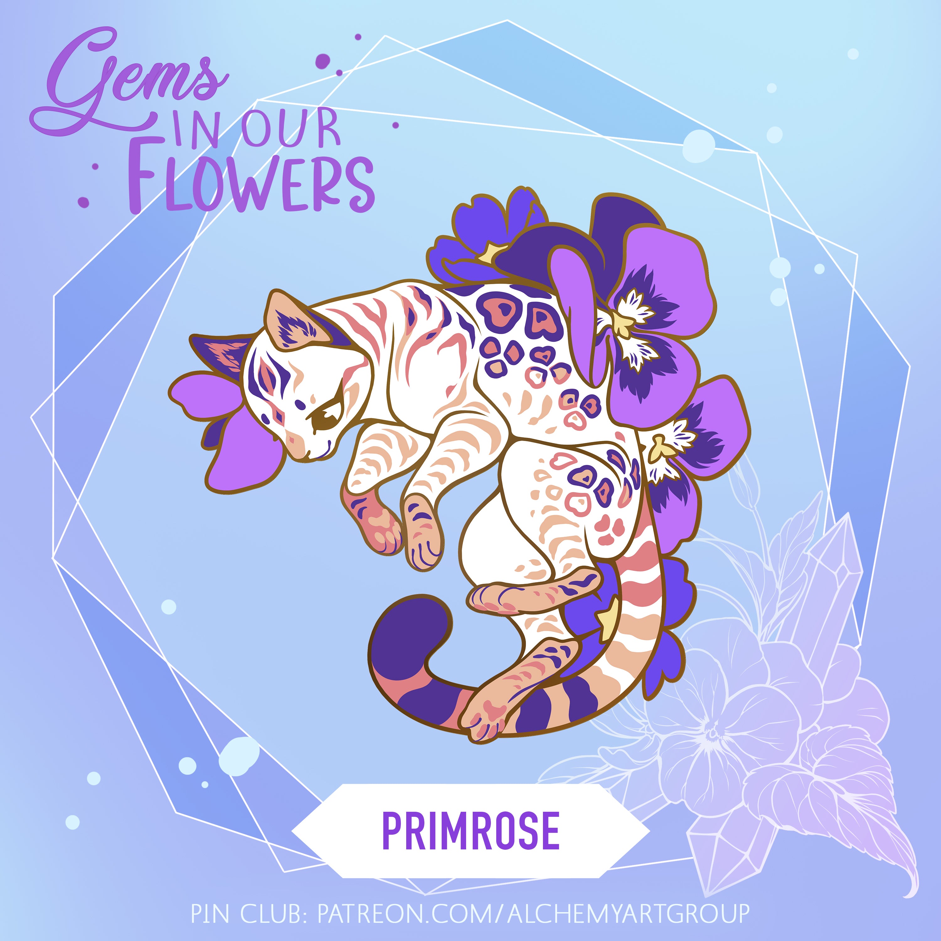 [Gems in our Flowers] Primrose - February Flower – Alchemy Art